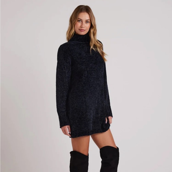 Bella Dahl | Dresses | Bella Dahl Turtle Neck Chenille Sweater Dress In ...